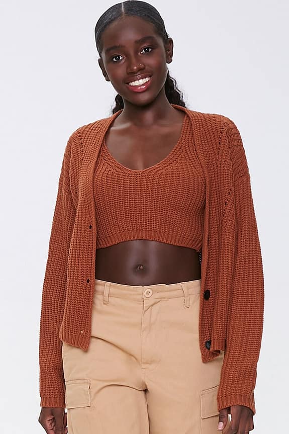 Cardigan sets with matching crop tops to buy now! - Created by Fortune